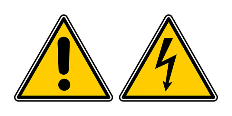 Advarselsskilte - Regler for typer af sikkerhedsskilte